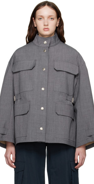 System - Gray Flap Pocket Jacket