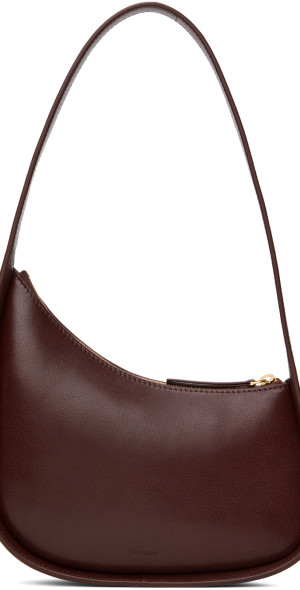 The Row - Burgundy Half Moon Bag
