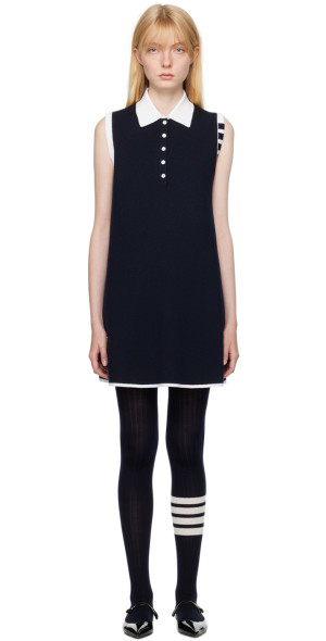 Thom Browne - Navy Hector 4-Bar Minidress