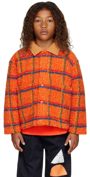 TINYCOTTONS - Kids Orange Check Jacket