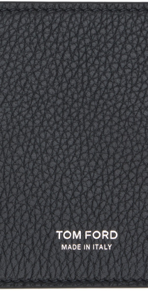 TOM FORD - Black Grain Leather Money Clip Wallet