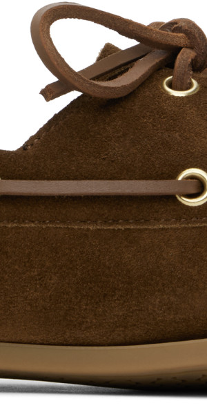 TOM FORD - Brown Suede Robin Boat Shoes
