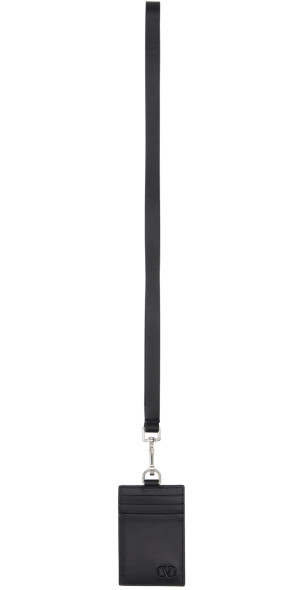 Valentino Garavani - Black VLogo Neck-Strap Card Holder