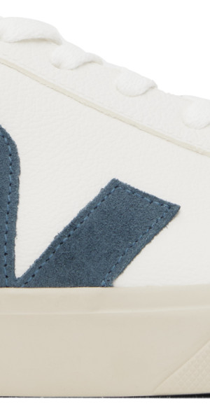 VEJA - White & Blue Campo Leather Sneakers