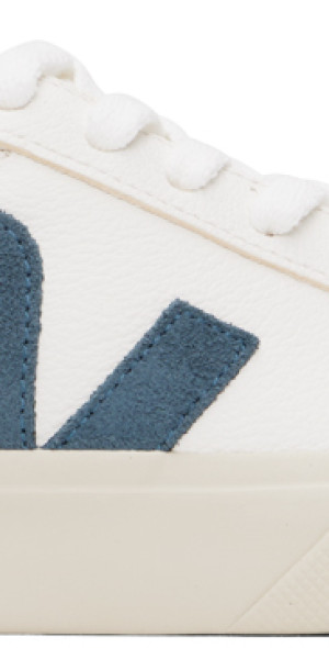 VEJA - White & Navy Campo Leather Sneakers