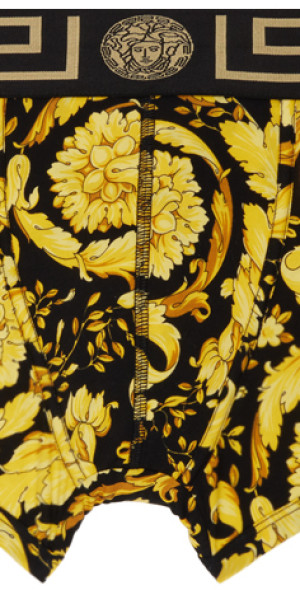 Versace Underwear - Black & Gold Barocco Boxers