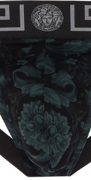 Versace Underwear - Black Barocco Jockstrap