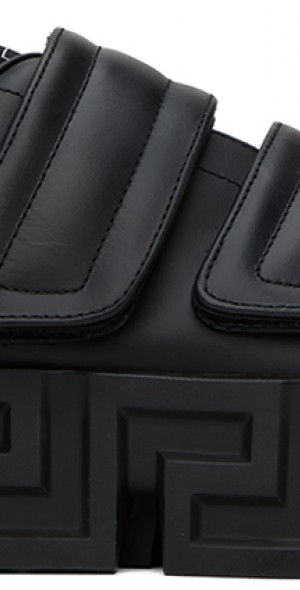 Versace - Black Greca Portico Strap Sneakers