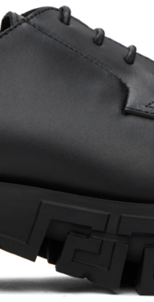 Versace - Black Greek Key Derbys