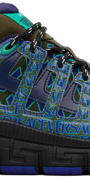 Versace - Blue & Green Trigreca Sneakers