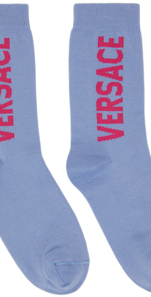 Versace - Blue Logo Socks