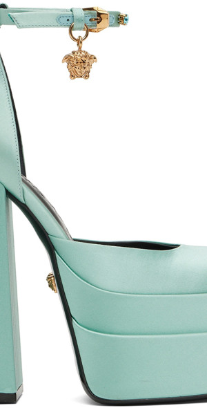 Versace - Blue Medusa Aevitas Platform Heels