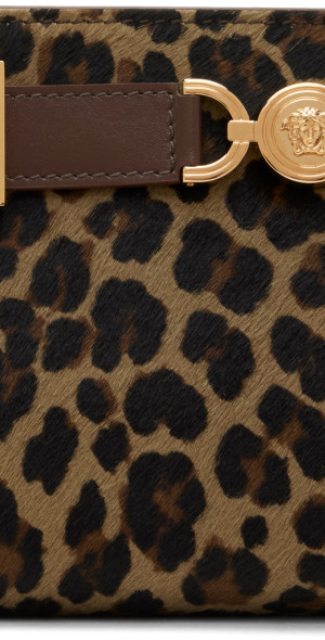 Versace - Brown & Black Leopard Medusa '95 Clutch