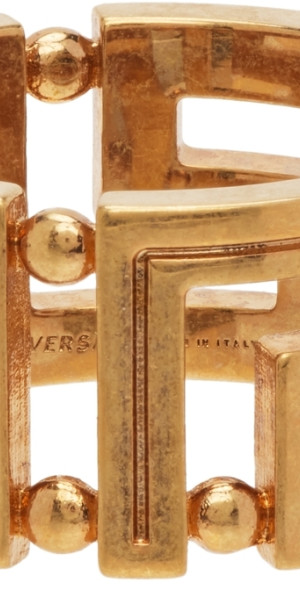 Versace - Gold Crystal Greca Ring