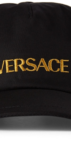 Versace - Kids Black & Gold Logo Baseball Cap