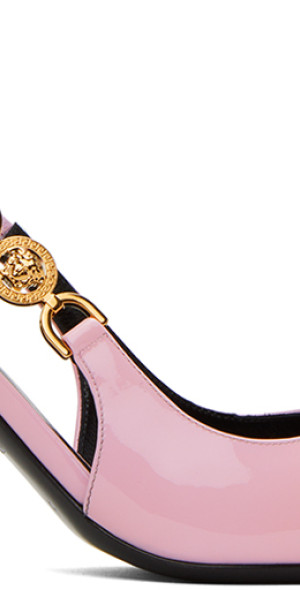 Versace - Pink Medusa '95 Mid Slingback Heels