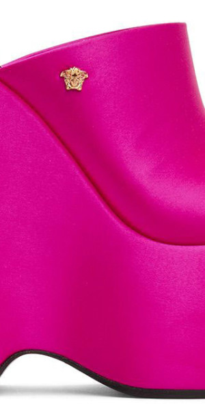 Versace - Pink Triplatform Mules