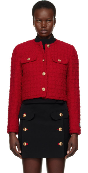 Versace - Red Heritage Tweed Jacket