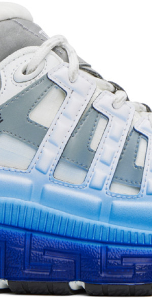 Versace - White & Blue Trigreca Sneakers