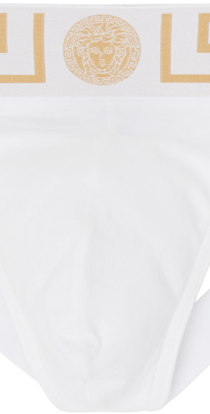 Versace - White Greca Border Jockstrap
