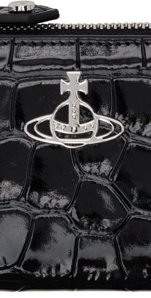 Vivienne Westwood - Black Crocodile Slim Flap Card Holder