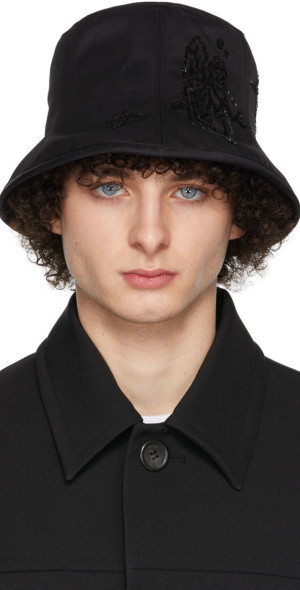 We11done - Black Angel Sequin 6-Panel Hat