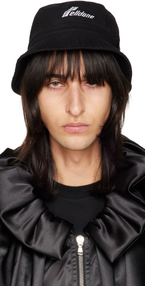 We11done - Black Embroidered Bucket Hat