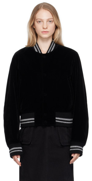 We11done - Black Stadium Bomber Jacket