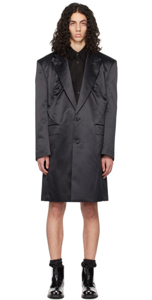 We11done - Black Two-Button Coat