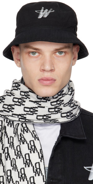 We11done - Black WD One Logo Bucket Hat