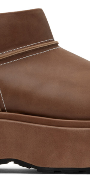 We11done - Brown Pull-Loop Boots