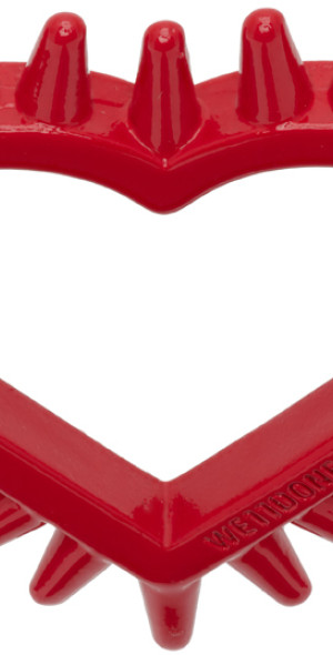 We11done - Red Small Spike Heart Ring