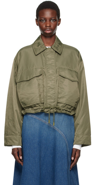 Weekend Max Mara - Green Water-Repellent Reversible Bomber Jacket