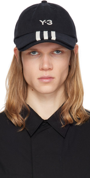 Y-3 - Black 3-Stripes Cap