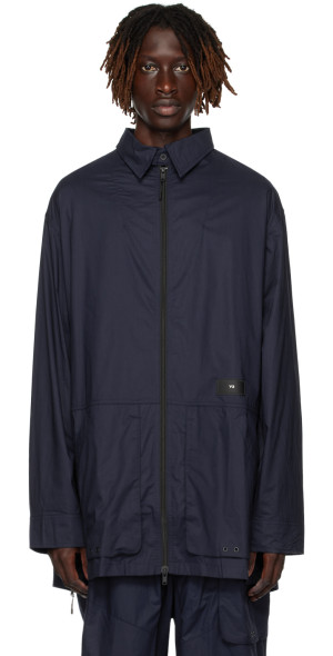 Y-3 - Navy Two-Way Zip Jacket