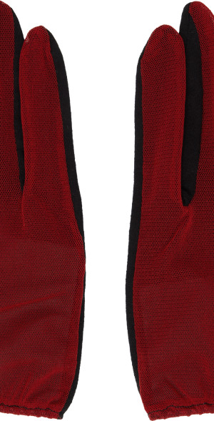 YOHJI YAMAMOTO - Red & Black Short Combi Gloves