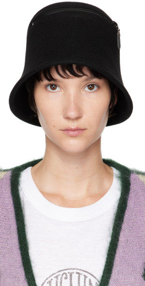 Y's - Black Zip Pocket Bucket Hat