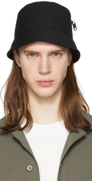 Z Zegna - Black Zip Bucket Hat