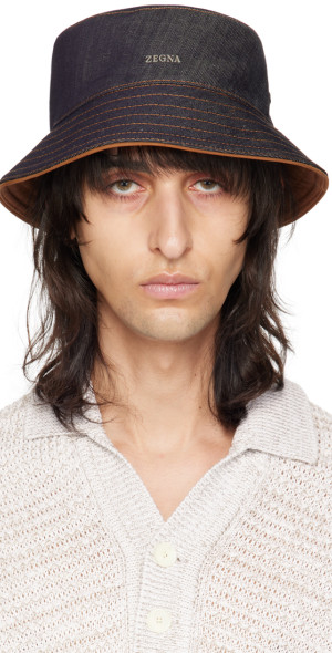 ZEGNA - Indigo Denim Bucket Hat