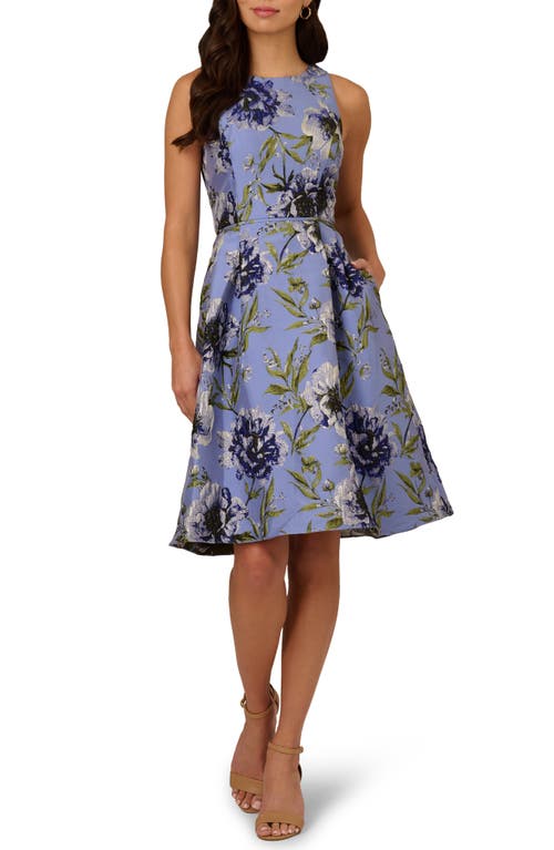 Adrianna Papell - Floral Jacquard Cocktail Dress