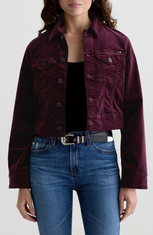 AG - Isa Crop Velvet Trucker Jacket