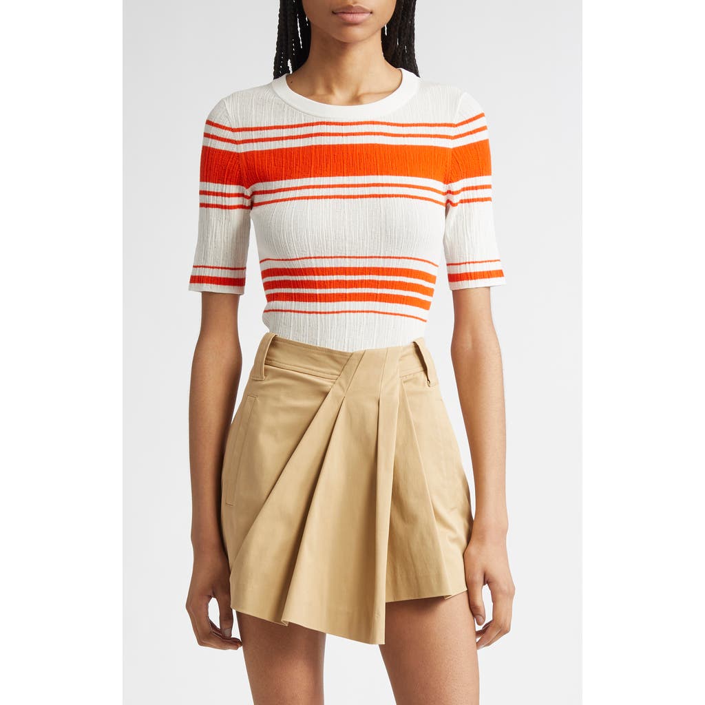 A.L.C. - Jack Stripe Cotton Blend Knit Top