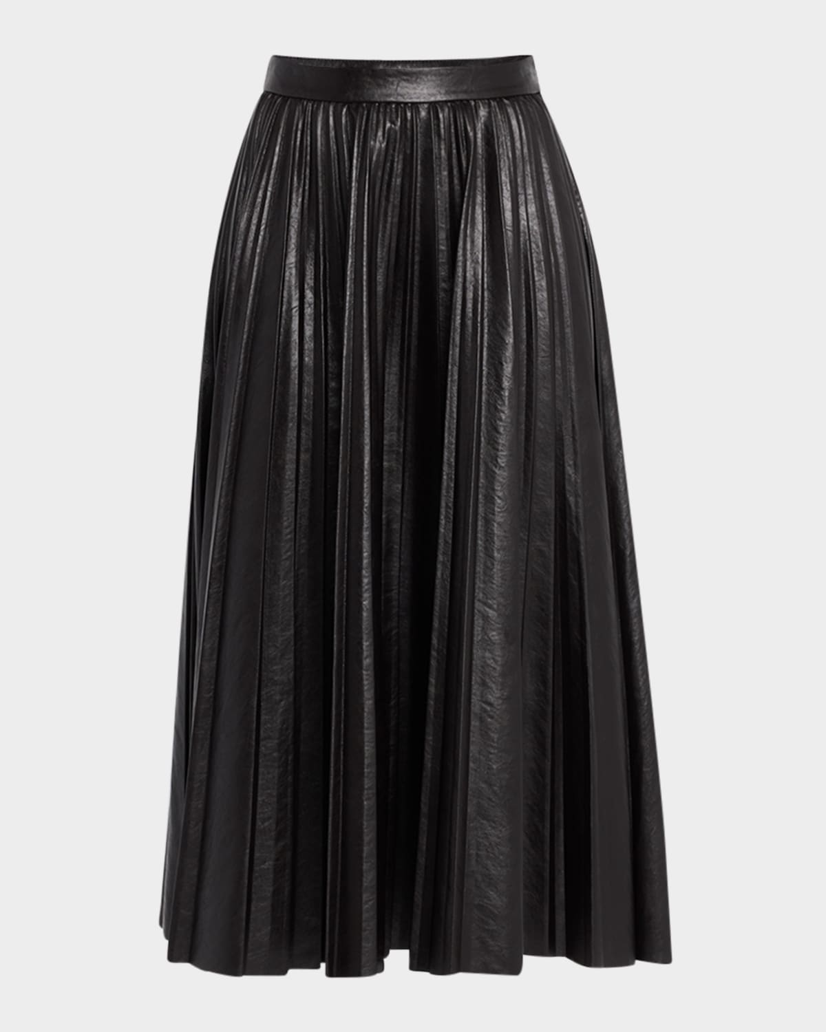 A.L.C. - Etta Pleated Faux Leather Skirt