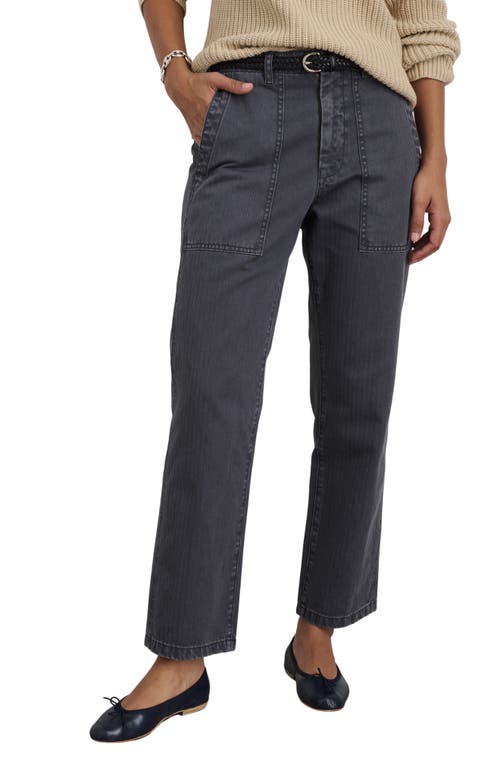 Alex Mill - Neil Herringbone High Waist Straight Leg Utility Pants