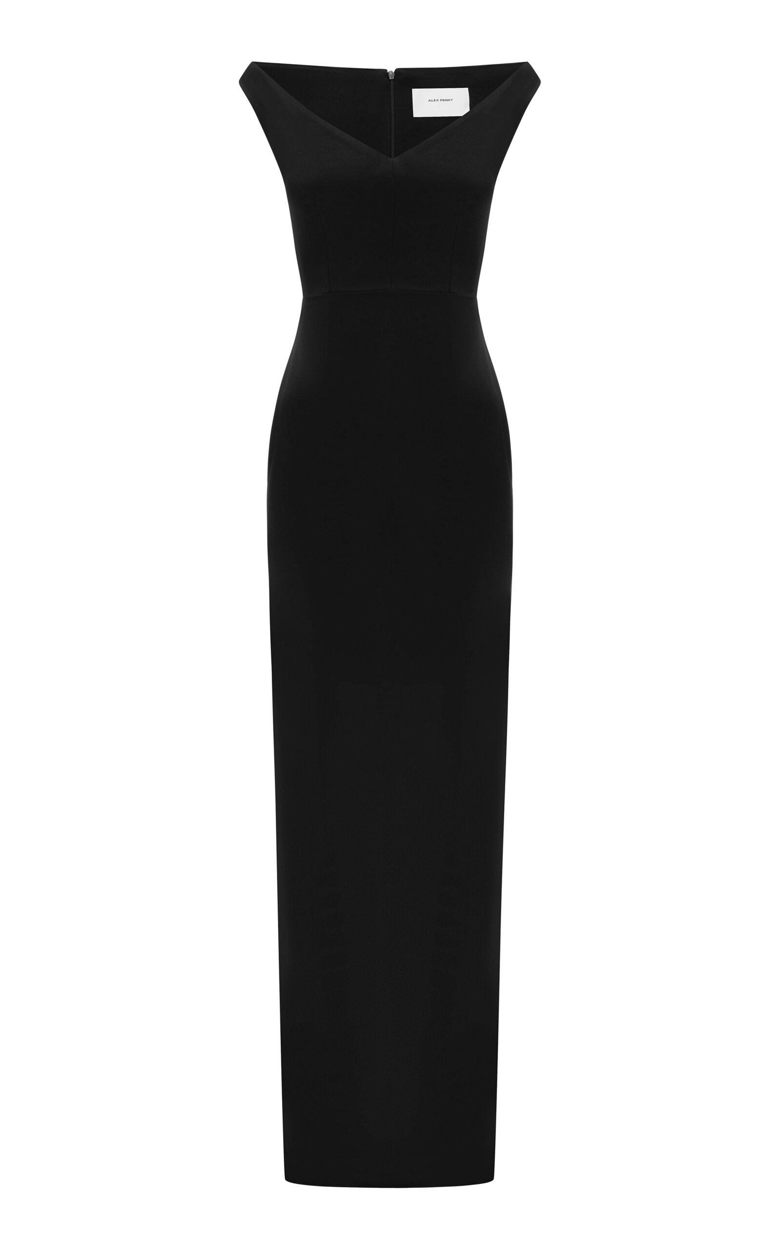 Alex Perry - Off Shoulder V Gown In Satin Crepe