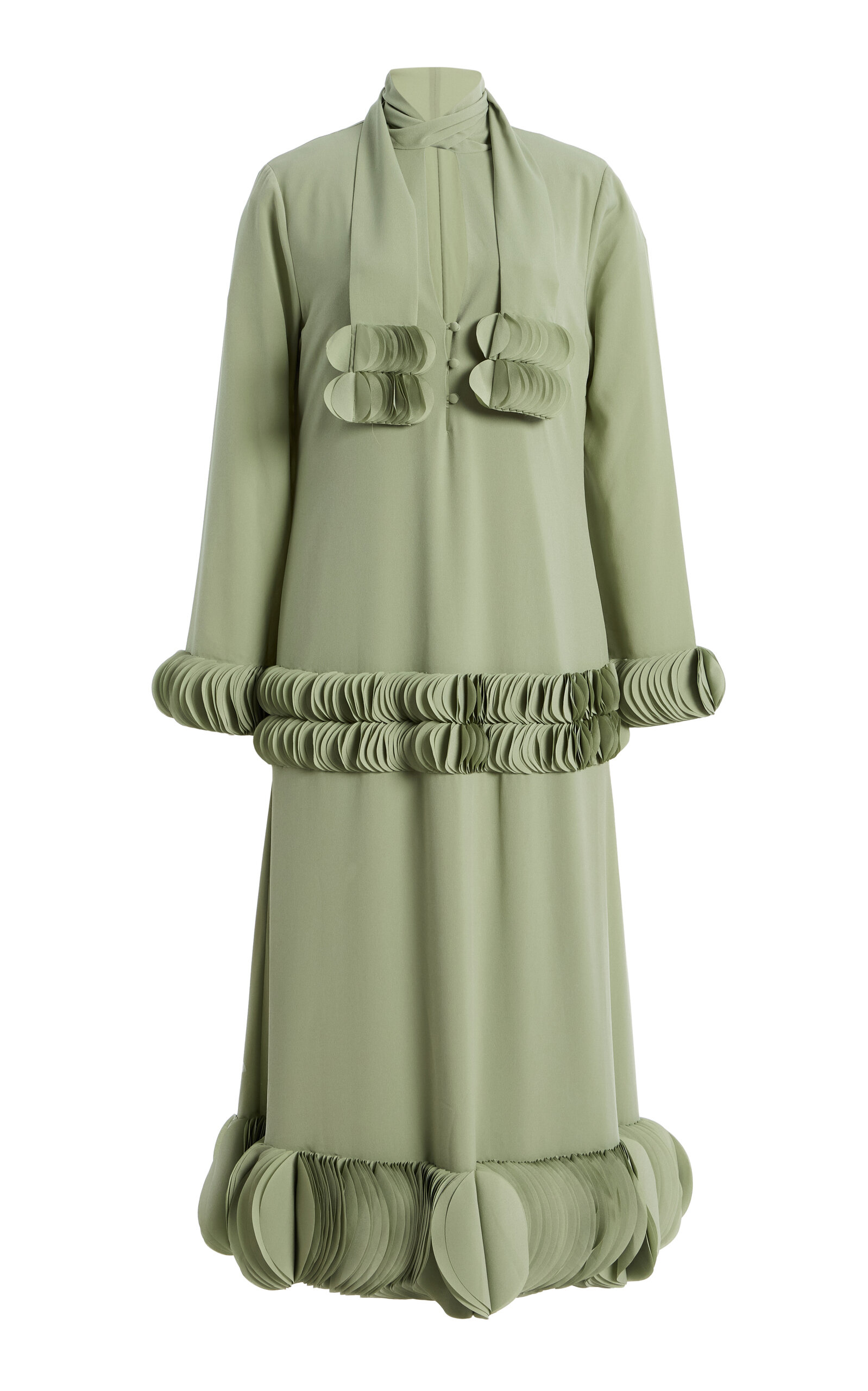 Alexis - Zuella Ruffled Crepe Midi Dress