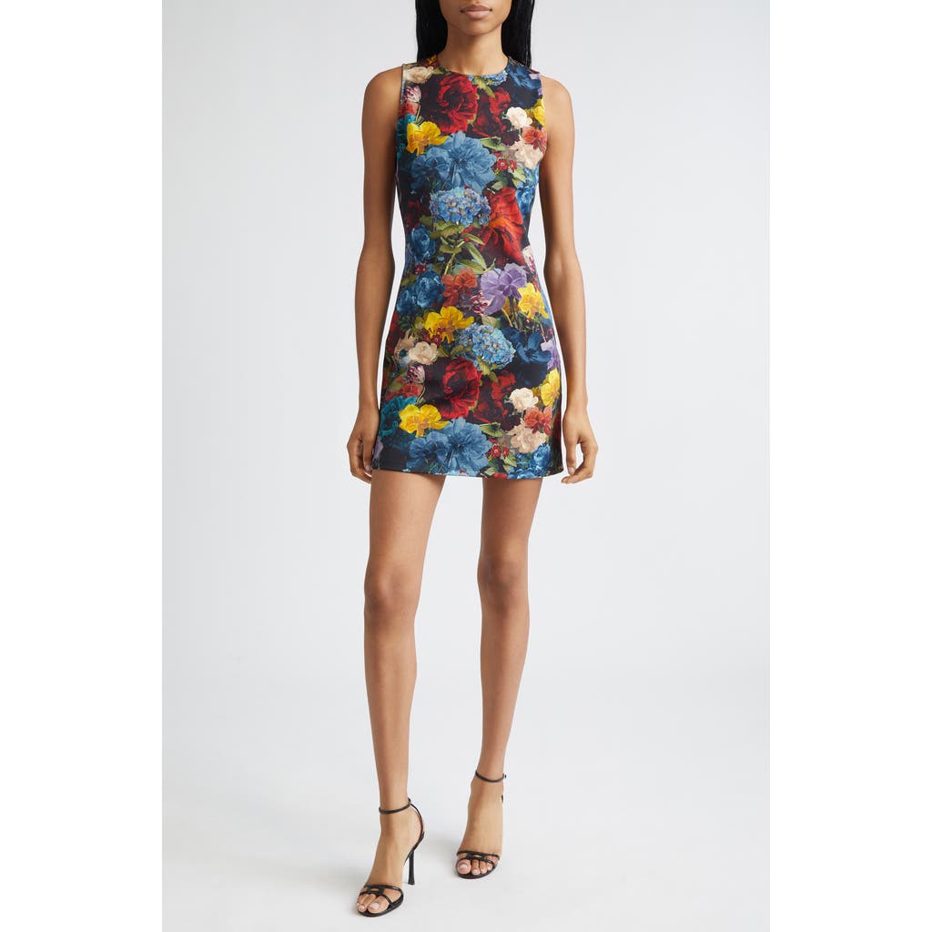 Alice + Olivia - Alice + Olivia Wynell Floral Scuba Knit Minidress