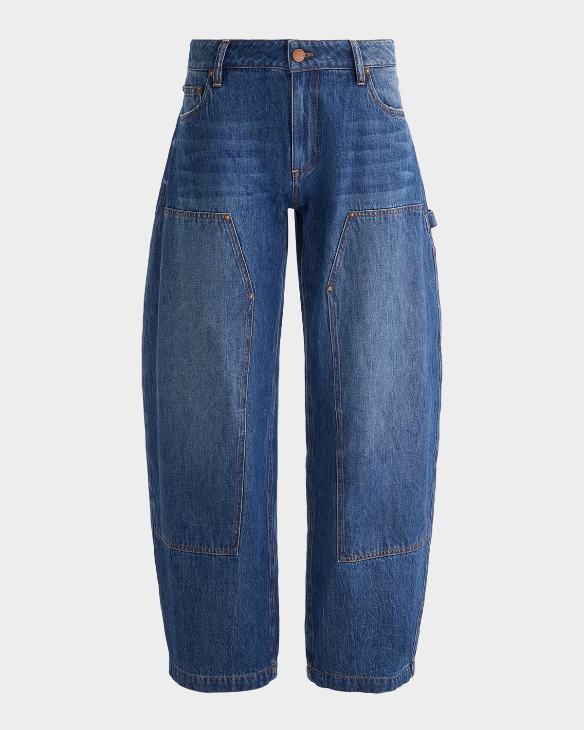 Alice + Olivia - Andie Barrel-Leg Carpenter Jeans