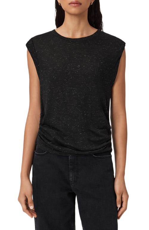 AllSaints - Metallic Cap Sleeve Top