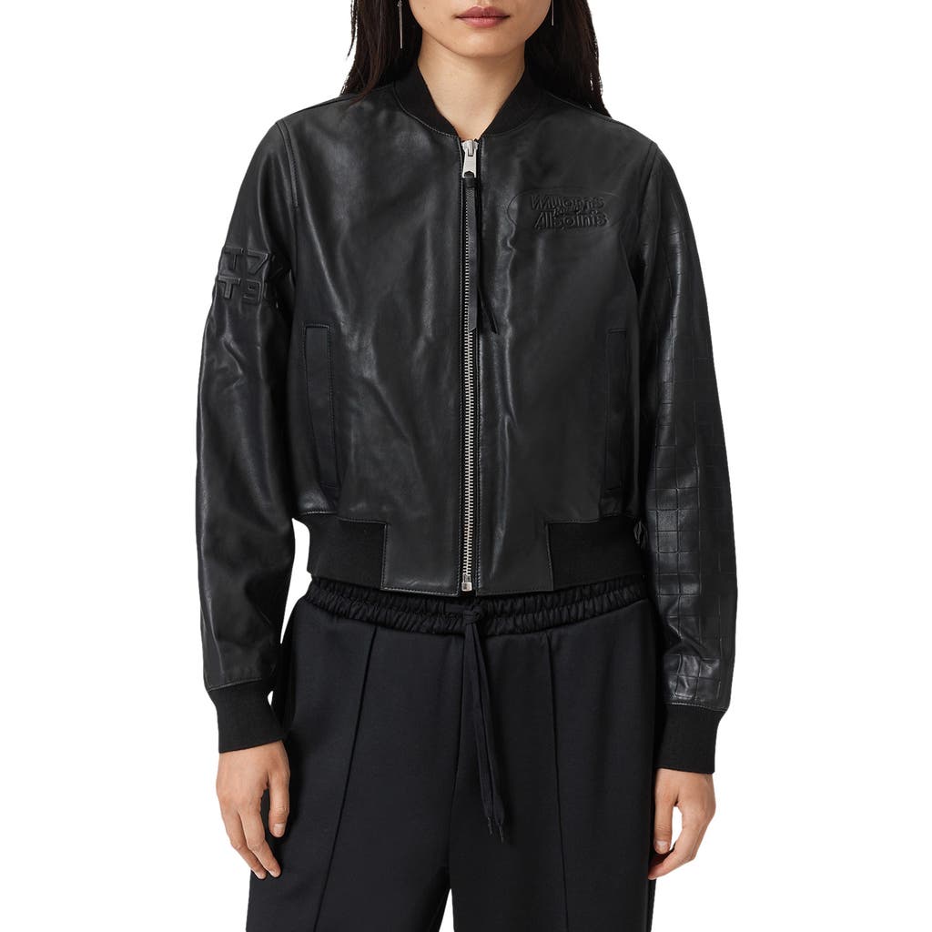 AllSaints - x Williams F1 Racing Orten Leather Bomber Jacket